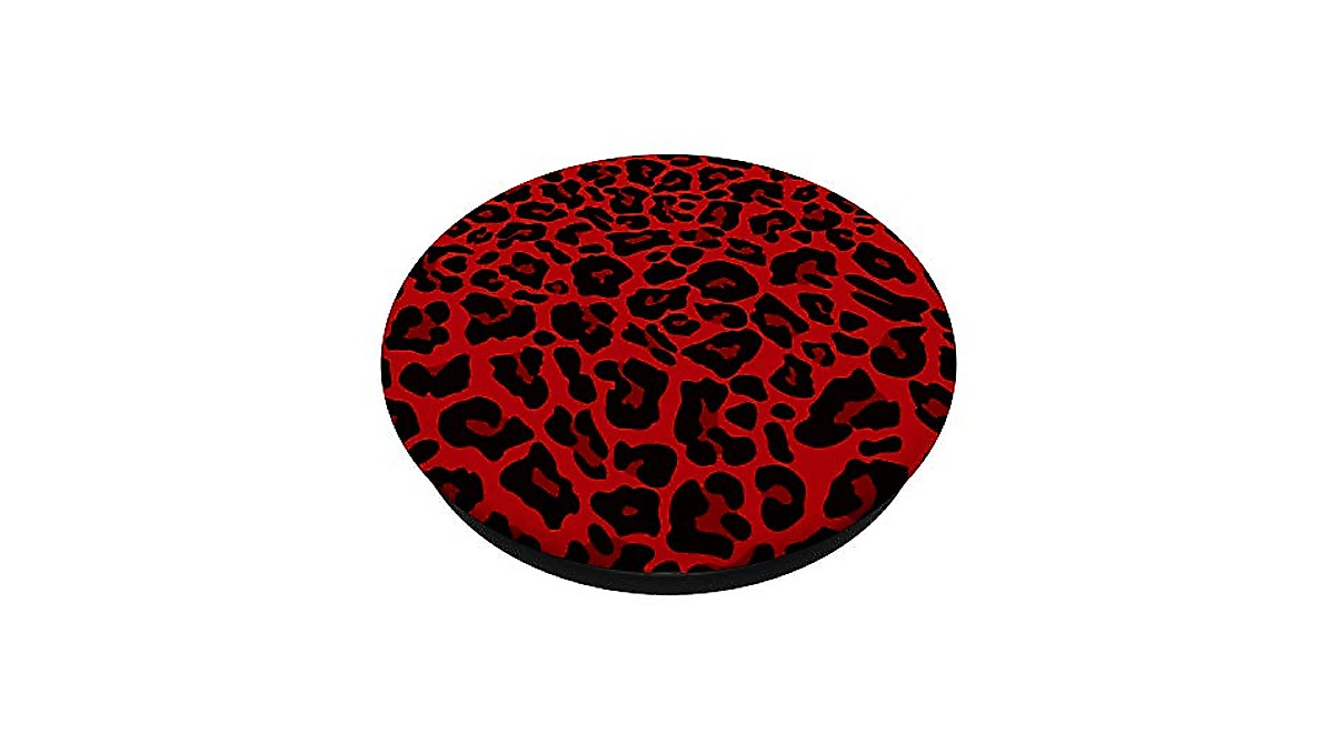 Dark Red Leopard Skin - Wild Animal Print Cheetah Pattern PopSockets PopGrip: Swappable Grip for ...