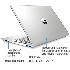 HP Laptop 15-dy1079ms (Core i7-1065G7) 15.6 Full HD 1920x1080 IPS touchscreen 12GB DDR4 Ram, 256GB SSD, Webcam, HDMI, Silver, Windows 10 Home (Renewed)