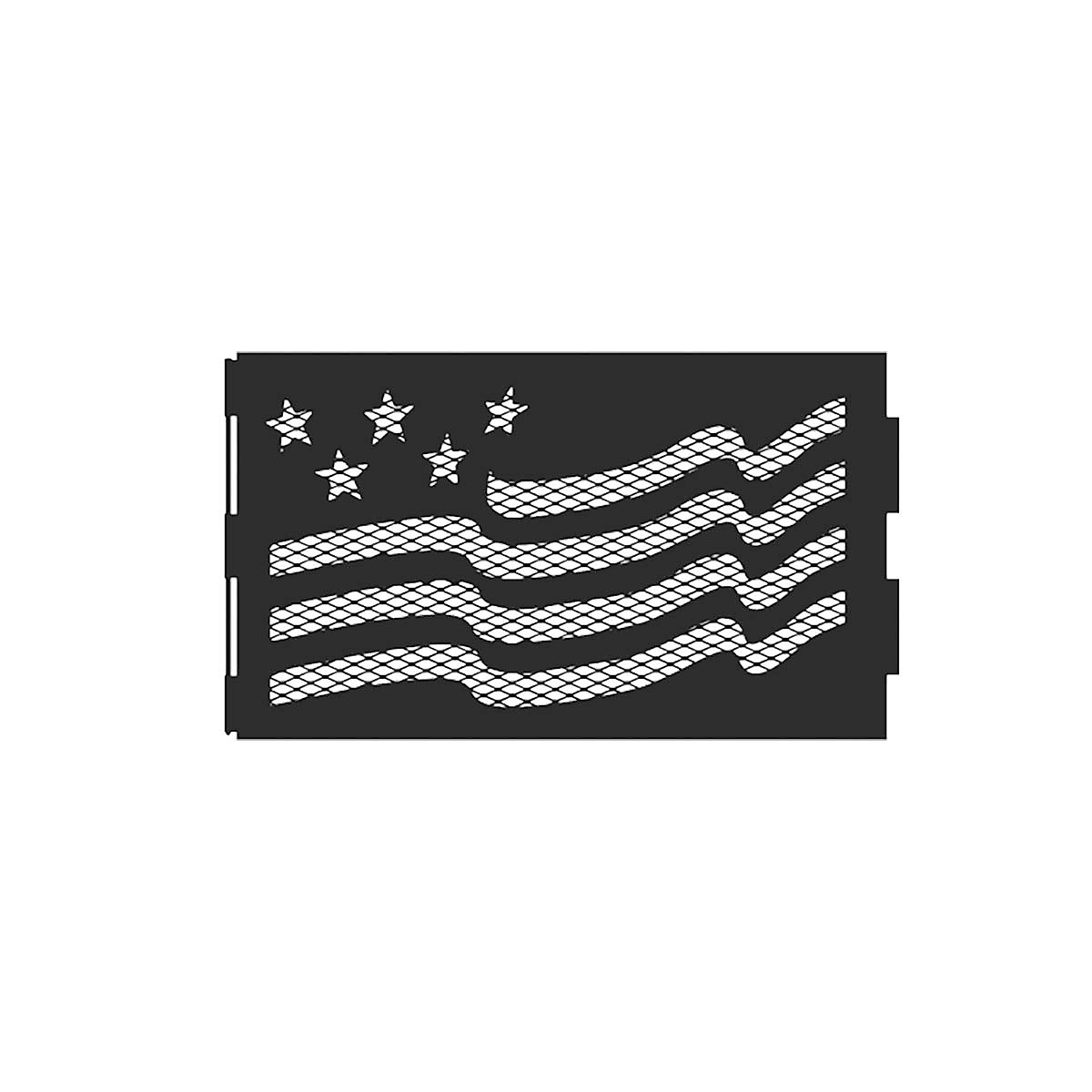 Blue Sky Outdoor Living 36" x 12" Zion Portable Folding Fire Ring, Steel Mesh Foldable Fire Ring, Stars and Stripes, Black