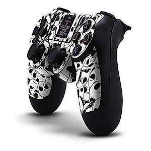 Skinit Decal Gaming Skin Compatible with PS4 Controller - Officially Licensed Disney The Nightmare Before Christmas Jack Skellington Pattern Design