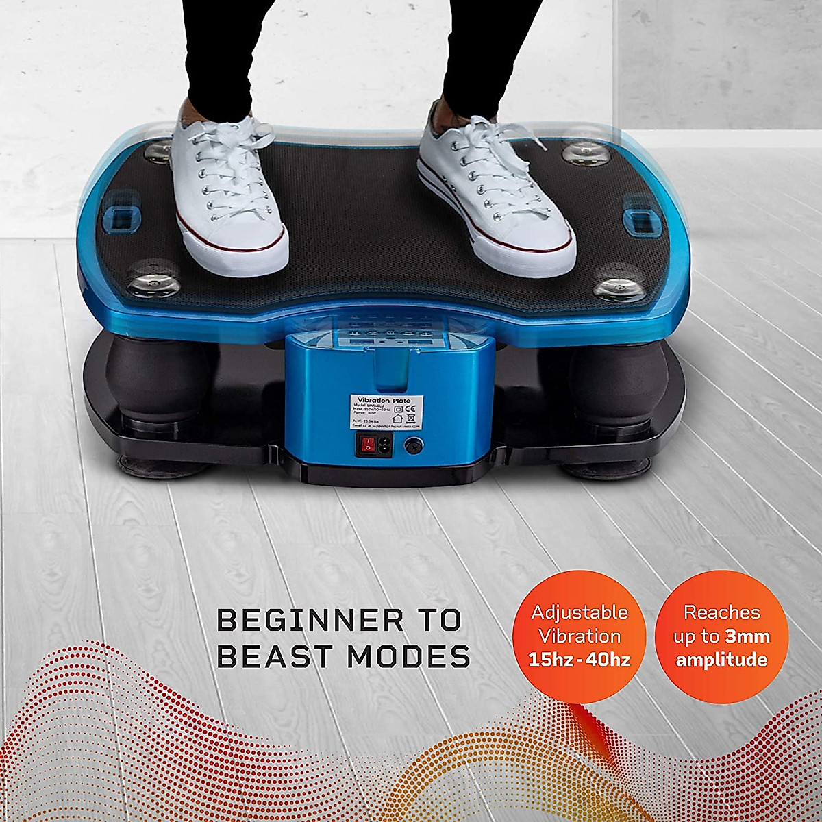 LifePro Vivid Vibration Platform Machine - High Frequency 15-40 Hz Linear Viberation Plate Exercise Machine - Whole Body Home Workout Equipment for Awesome Fitness and Deep Tissue Therapy