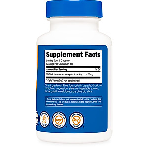 Nutricost Tudca 250mg, 60 Capsules (Tauroursodeoxycholic Acid) - Premium Quality