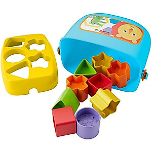 Fisher-Price Infant Gift Set with Baby’s First Blocks (10 Shapes) and Rock-a-Stack Ring Stacking Toy for Ages 6+ Months (Amazon Exclusive)