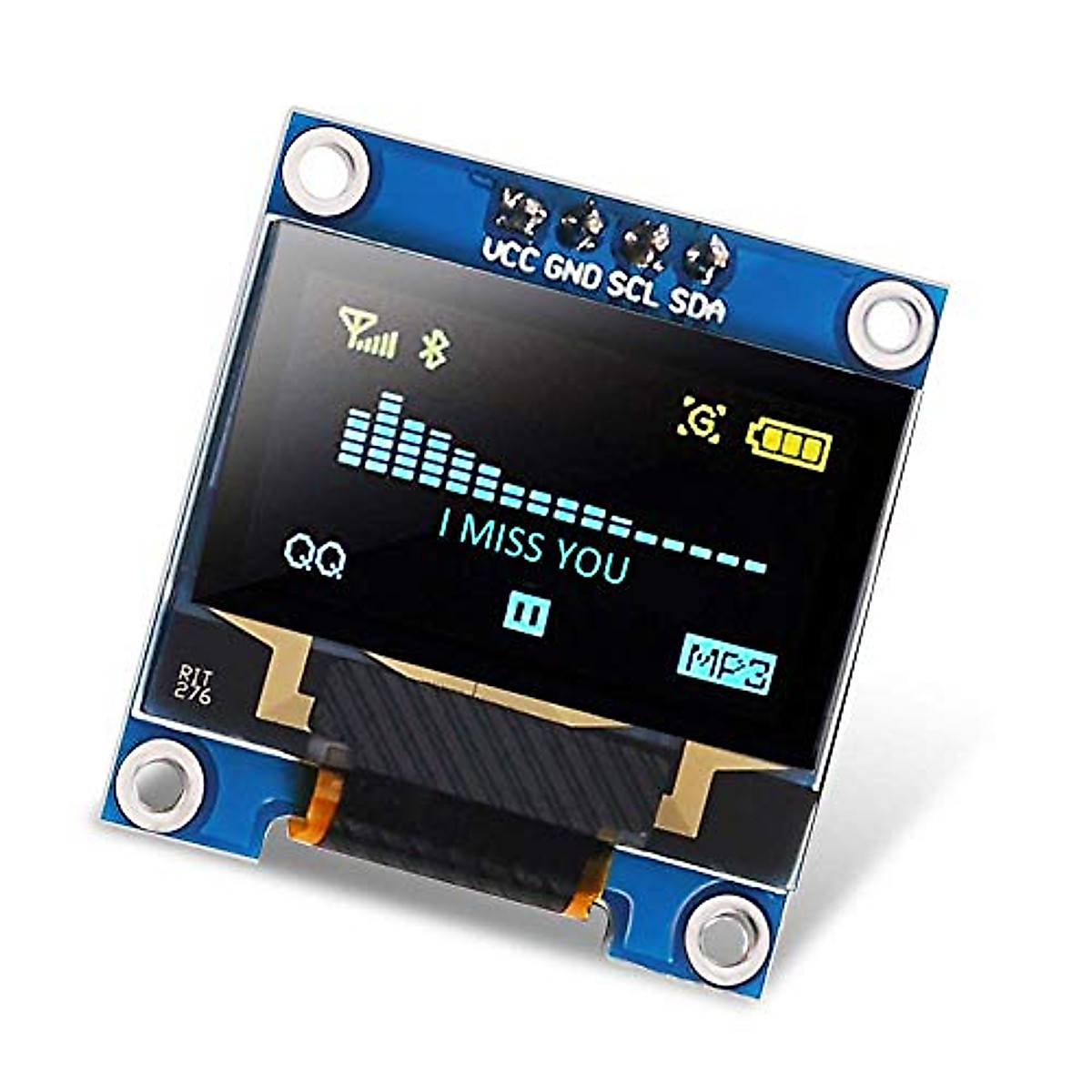 Organizer 0.96" Inch Yellow and Blue I2C IIC Serial OLED LCD LED Display Module with Raspberry PI 128X64 for Arduino 51 MSP420 STIM32 SCR (2pcs)
