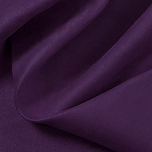 Mybecca Microsuede Fabric 58/60" Width Fabric by The Yard Color : Purple (1 Yard, 36"x58") (Precut into 1 Yard Pieces by Prime)