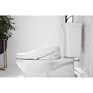 KOHLER 8298-CR-0 C3-455 Elongated Bidet Toilet Seat, Heated Bidet, Bidets for Existing Toilets with Remote Control, White