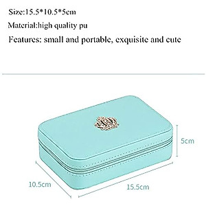 ZZYINH AN207 Simple and Portable Jewlery Box Ear Stud Storage Box Ring Casket Beauty Gift Jewelry Box Small Jewelry (Color : Green)