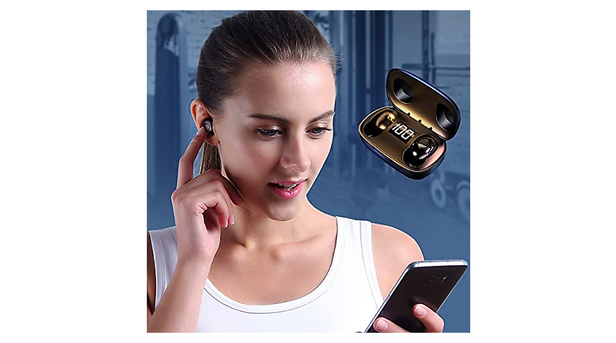 Wireless Noise Cancelling Earbuds with LED Display - MIANHT Bluetooth ...