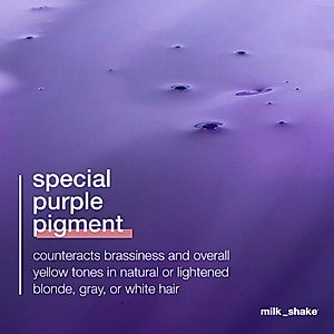 Milk_shake Silver Shine Purple Shampoo for Blonde Hair - Blonde Toner for Brassy Hair 100% SLES-Free, 3.3 Fl Oz