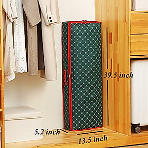 Seckon Wrapping Paper Storage Container Gift Wrapping Storage Box – Fits up to 40" Rolls, Under-Bed Wrapping Paper Organizer for Gift Wrapping, Bags, Ribbon, and Bows(Green)