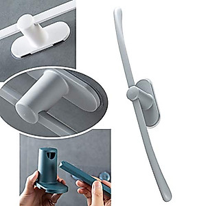 Towel Racks, Towel Rack Wall Mounted Towel Rack Self Adhesive Towel Rail Storage Rack Holder Organizer for Home Bathroom Kitchen/Grau/a