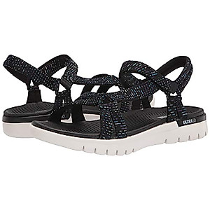 Skechers Women's ON-The-GO Flex Multi-Colored Strap Sandal Sport, Black, 8