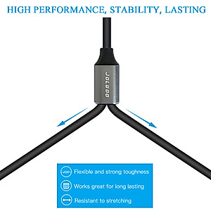 JOLGOO XLR Splitter Cable, XLR Female to Dual XLR Male Y Splitter Microphone Cable, Female to 2 Male XLR Y Cable, 1.6 Feet