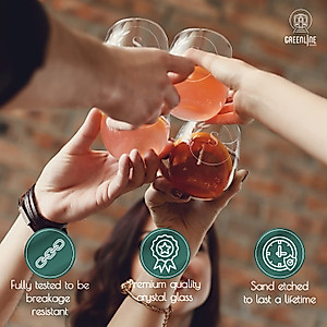 Greenline Goods Letter S Monogram Stemless Wine Glasses - Discover our Crystal Etched Wine Glass - Cocktail Glass with Personalized Initial