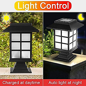 SFRIDQ Solar Lawn Column Lights Outdoor Courtyard Pillar Lamp Garden Lights Waterproof Landscape Street Lamp Decoration Landscape Street Stigma Floor Lamps