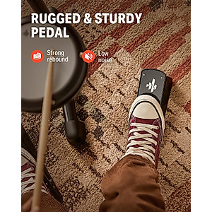 Donner DED-80 Electronic Drum Set with 4 Quiet Mesh Pads, 180+ Sounds, 2 Pedals, Throne, Headphones, Sticks, and Melodics Lessons