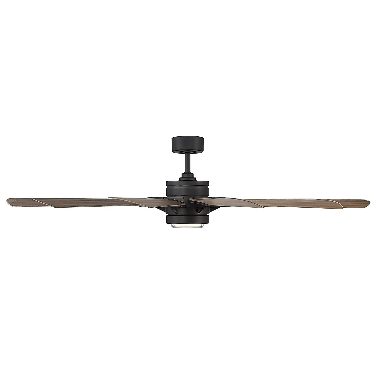 Wyndmill Smart Indoor and Outdoor 12-Blade Ceiling Fan 65in Matte Black/Barn Wood 3000K LED Light Kit and Remote Control works with Alexa and iOS or Android App