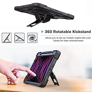 ProCase for iPad Pro 12.9 Inch Case 2022 2021 2020 2018, Rugged Heavy Duty Shockproof Cover with Hand Strap Shoulder Strap for iPad Pro 12.9" 6th 5th 4th 3rd Generation –Black