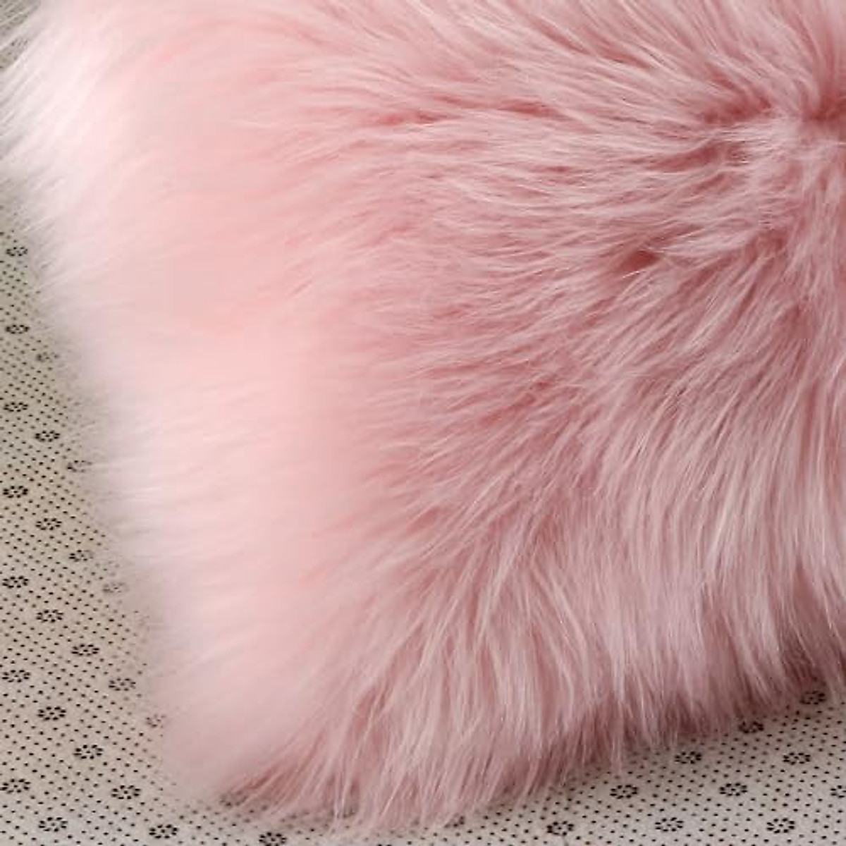 TTLOJ 2 Pack Decorative Pillows(with Insert) for Play Tent, Rooms, Heart & Rectangle, Faux Fur Throw Pillow, Soft Pillow for Birthday Thanksgiving Christmas Girls Boys Gift-Pink