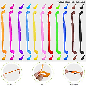 WSYUB 12 Pcs Kids Silicone Glasses Straps, Anti-Slip Kids Sports Eyeglasses Sunglasses Strap, Glasses Band Holder, Soft Elastic Eyewear Retainers, 8.4inch, 24 Pieces