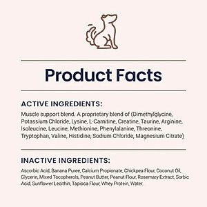 Holistapet Mobility Soft Chews, Amino Acids for Dogs, Supports Overall Health, Helps Maintain Activity, All Natural Ingredients (30 Count, Peanut Butter)