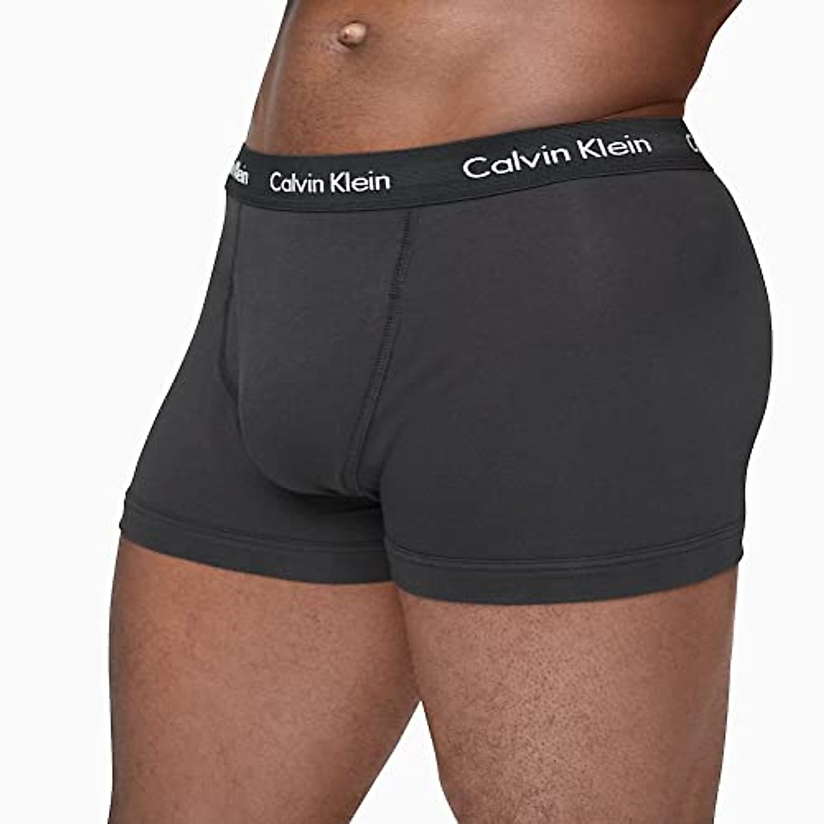 Calvin Klein Men's Cotton Stretch 5-Pack Trunk, 5 Black, L
