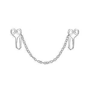 Fuqimanman2020 4pcs African Fake Nose Rings Clip Set, Fake Septum Ring with Heart Nose Chain Cuff CZ Crystal Studs Nostril No Piercing Body Jewelry for Women-Silver