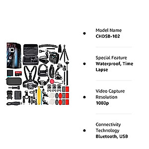 GoPro HERO10 (Hero 10) Black - Waterproof Action Camera with Front LCD and Touch Rear Screens, GP2 Engine, 5K HD Video, 23MP Photos, Live Streaming, 64GB Card and 50 Piece Accessory Kit - Bundle