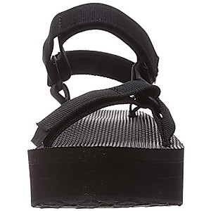 Teva Women's Flatform Universal Platform Sandal, Black, 10 M US