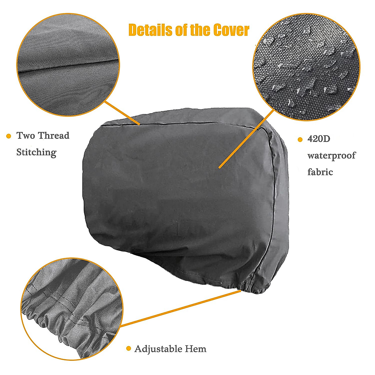 AKEfit Outboard Motor Cover, Waterproof & Sunproof Boat Motor Covers,Motor Hood Cover with Heavy Duty Oxford Fabric Extra PVC Coatin, Fits Motor Up to 150Hp