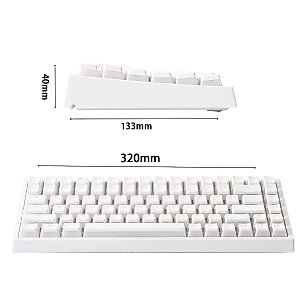YUNZII KC84 84 Keys Hot Swappable Wired Mechanical Keyboard with PBT Dye-subbed Keycaps, Programmable, RGB,NKRO,Type-C Cable for Win/Mac/Gaming/Typist (Gateron Yellow Switch, Pudding)