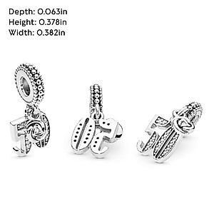 Pandora Jewelry 50 Years of Love Cubic Zirconia Charm in Sterling Silver, No Box