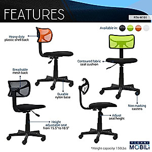 Student Mesh Task Office Chair. Color: Black