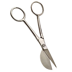 Cynamed Applique Scissors 5" With Duckbill Edge Shaped Paddle For Art, Crafting, Fabric, Thread, Needlework and Embroidery - Versatile Miniature Scissors For Sewing Kit