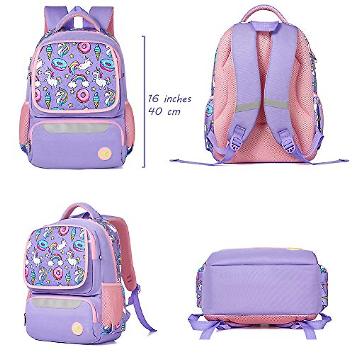 DZHJKIO Unicorn Kitty School Backpack for Girls & Boys, Large 16 Inches Casual Day Pack Cartoon Rucksack? (Unicorn Kitty) 1