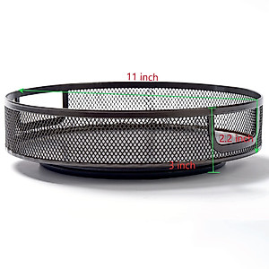SETTFRFE Lazy Susan Organizer 11 Inches,Metal Mesh Turntable Organizer for Bathroom,Kitchen Countertop,Cabinet,Pantry,Refrigerator, Brown