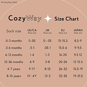 CozyWay Baby Knee High Socks For Baby Girls Infant 0-6 Months 3-3 Pack
