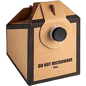 96 OZ. Disposable Coffee Dispenser, 5 Pc. - MADE IN USA - Insulated Hot Cold Bulk Beverage Server Carafe, Box of Joe to Go, 96oz 0.75gal