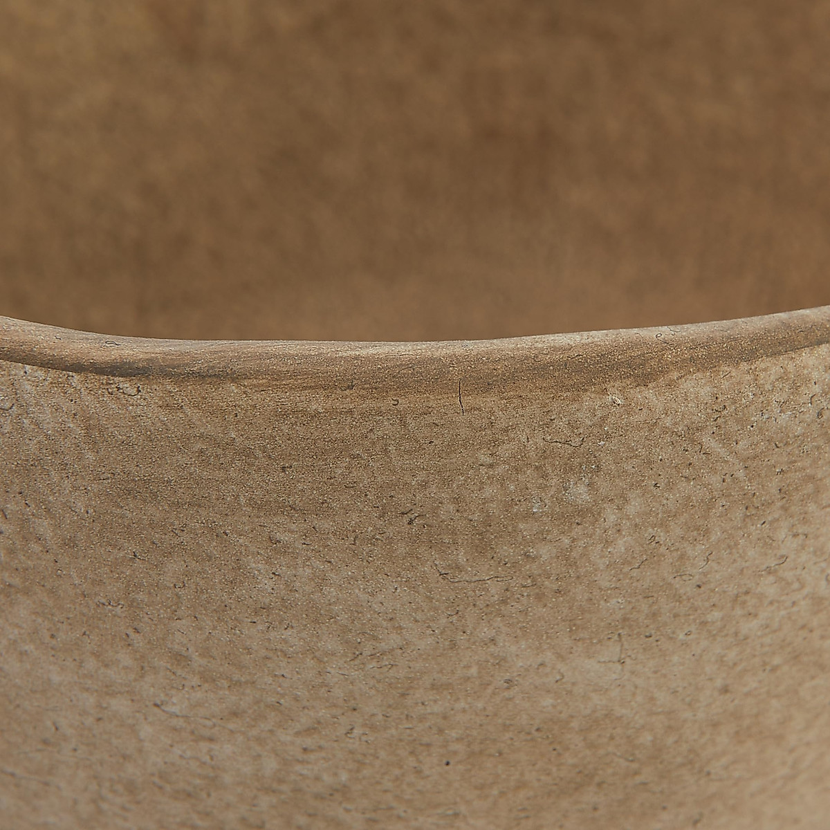 Creative Co-Op Boho Terracotta Footed Planter with Organic Edge, Matte Taupe