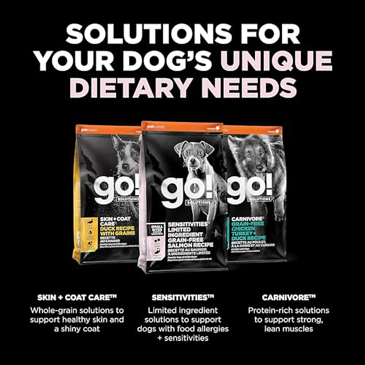 Go! Solutions Sensitivities – Small Bites Salmon Recipe – Limited Ingredient Dog Food, 3.5 lb – Grain Free Dog Food for All Life Stages – Dog Food to Support Sensitive Stomachs