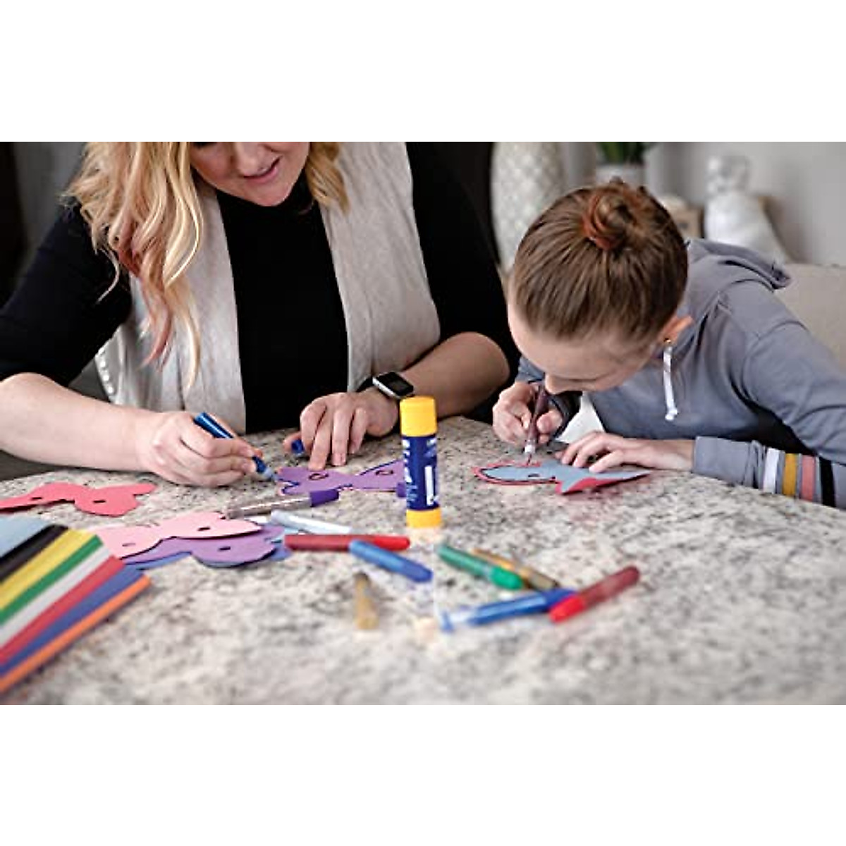 Creativity Street Glitter Glue Pens, Classroom Pack, Assorted Iridescent & Neon Colors, 0.34 fl. oz., 72 Pens