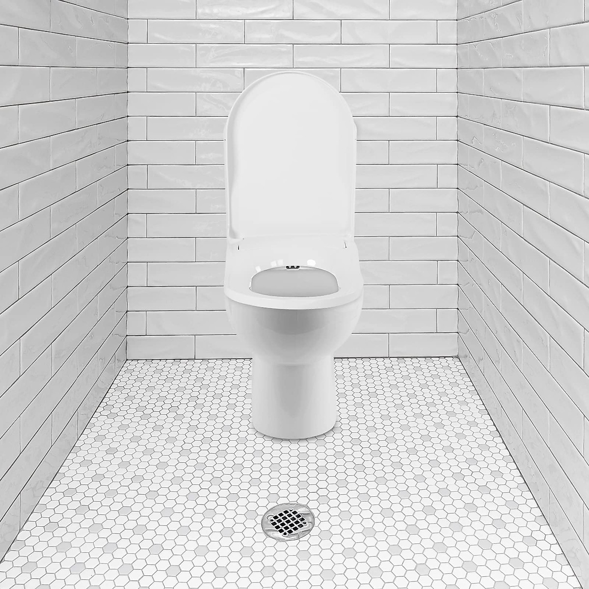 Shower Toilet Seat, Non-Electric Bidet Toilet Seat, Dual Nozzles For Front And Back Cleaning, Slow Damping Cover Design, Suitable For Flush Toilets With Hole Spacing Of 4.5-6.4 In