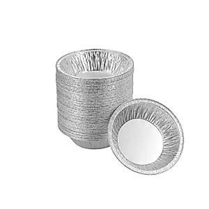 Waytiffer 50 Pack - Pie Pans 5 inch,Mini Pie Tins HEAVY-DUTY Disposable Aluminum Foil Tart/pie Pans for Baking Personal Mini Pies, Easily Stack & Store, Freeze & Reheat