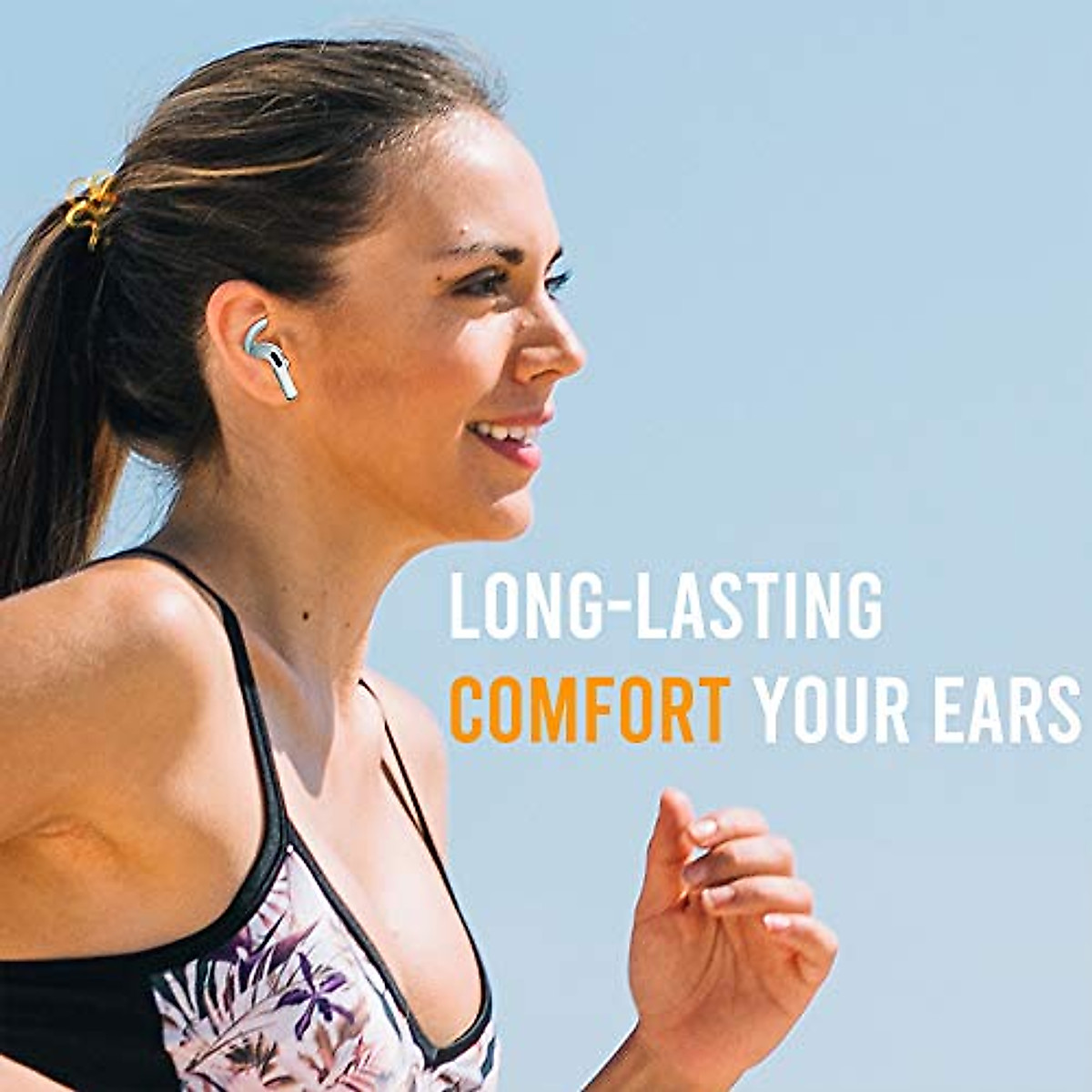 CANOPUS Replacement Earbud Tips and Ear Hooks, 3 Pairs of Black Anti-Slip Memory Foam Tips (S, M, L) + 3 Pairs (White, Black & Blue) of Ear Hooks, Compatible with Apple AirPods Pro