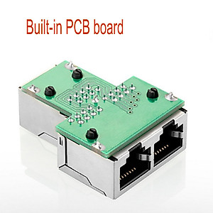 SinLoon RJ45 Switch Adapter, RJ45 Network Switcher 2 Ports Allows Quick Switching 8P8C Extender