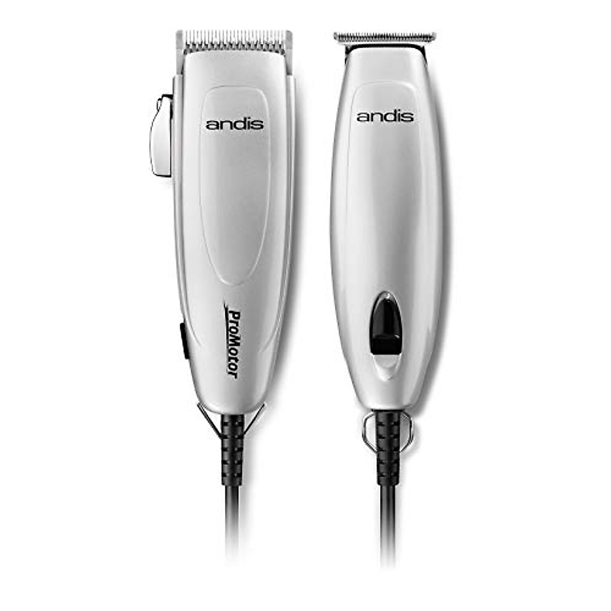 Andis 24565 Professional Promotor Electric Corded Hair Clipper & Beard Trimmer – Adjustable T-Blade Built With Stainless Carbon Steel, High-Speed Rotary Motor With Less Noise - 27 Piece Kit, Grey