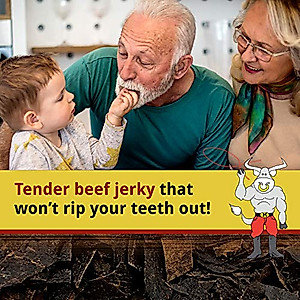 Mingua Beef Jerky in Original Flavor - Nitrite-Free Dried Meat - 100% US Beef (Two 3.5-Ounce Bags)