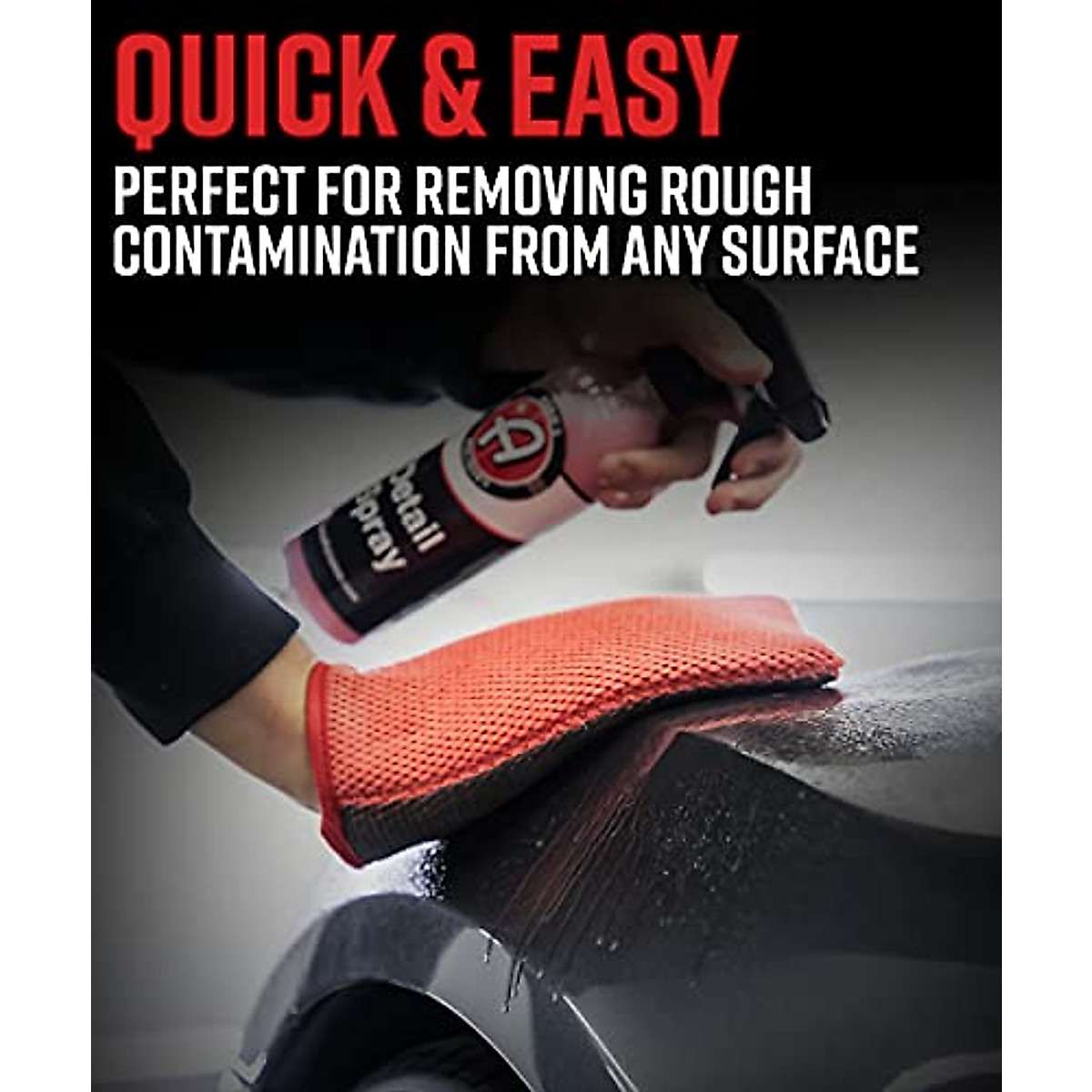 Adam's Polishes Clay Mitt - Medium Grade Clay Bar Infused Mitt | Car Detailing Glove Quickly Removes Debris from Your Paint, Glass, Wheels, & More