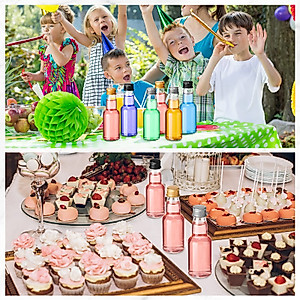 120 Pcs Mini Liquor Bottles, Plastic Spirit Bottle, 2 oz Mini Empty Plastic Alcohol Shot Bottles with Funnels, Airtight Shot Bottles Miniature Bottles for Party Favors, Weddings (Silver, Gold, Black)