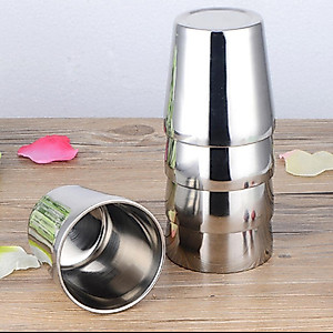 Baoblaze 6Pcs 180ml Stainless Steel Vacuum Insulated Cup